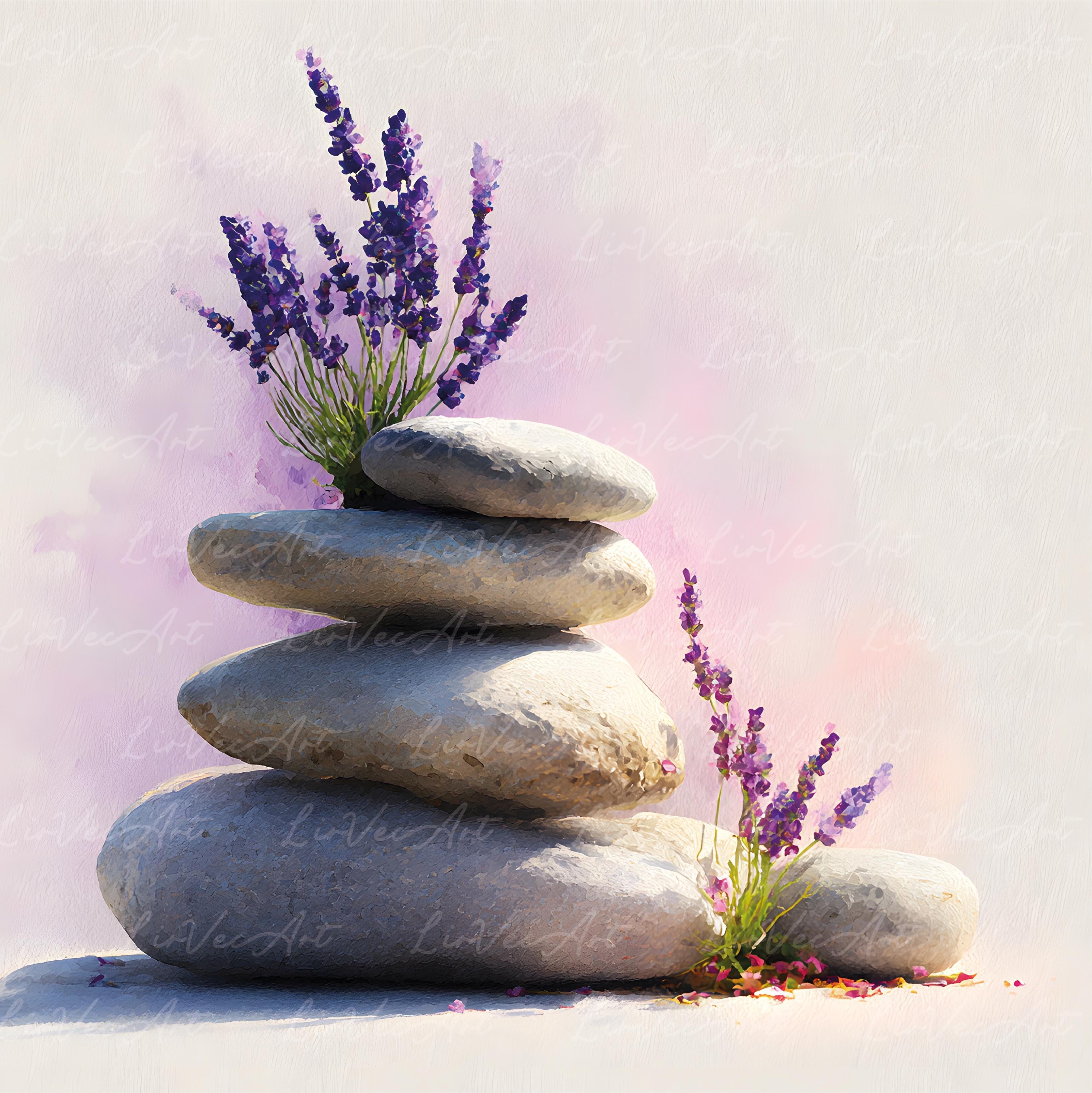Watercolor Zen Stones Clipart – 28 Calm Stack Rock Illustrations ...