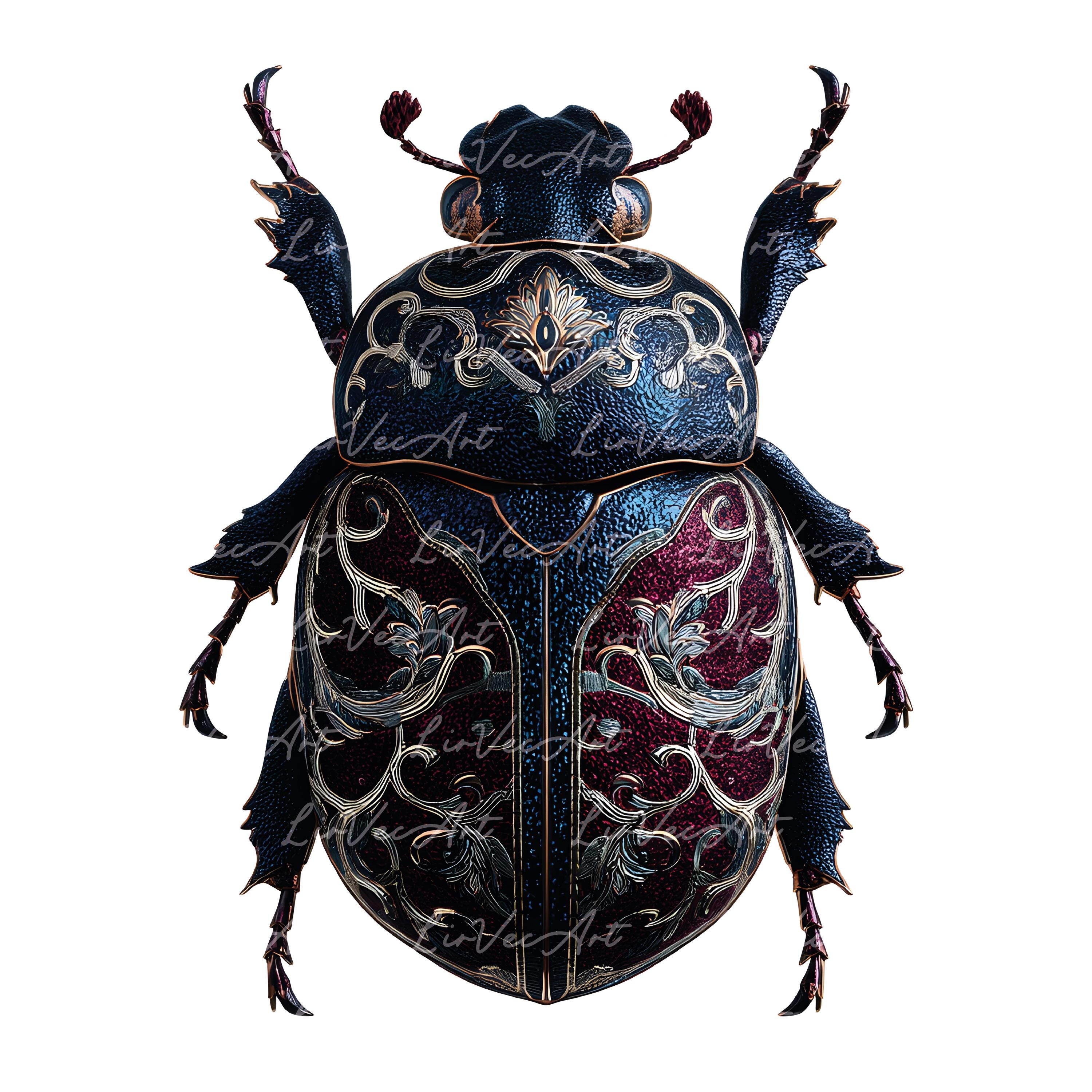 Jewelry Beetles Clipart Set – 40 Ornamental Insects With Floral ...
