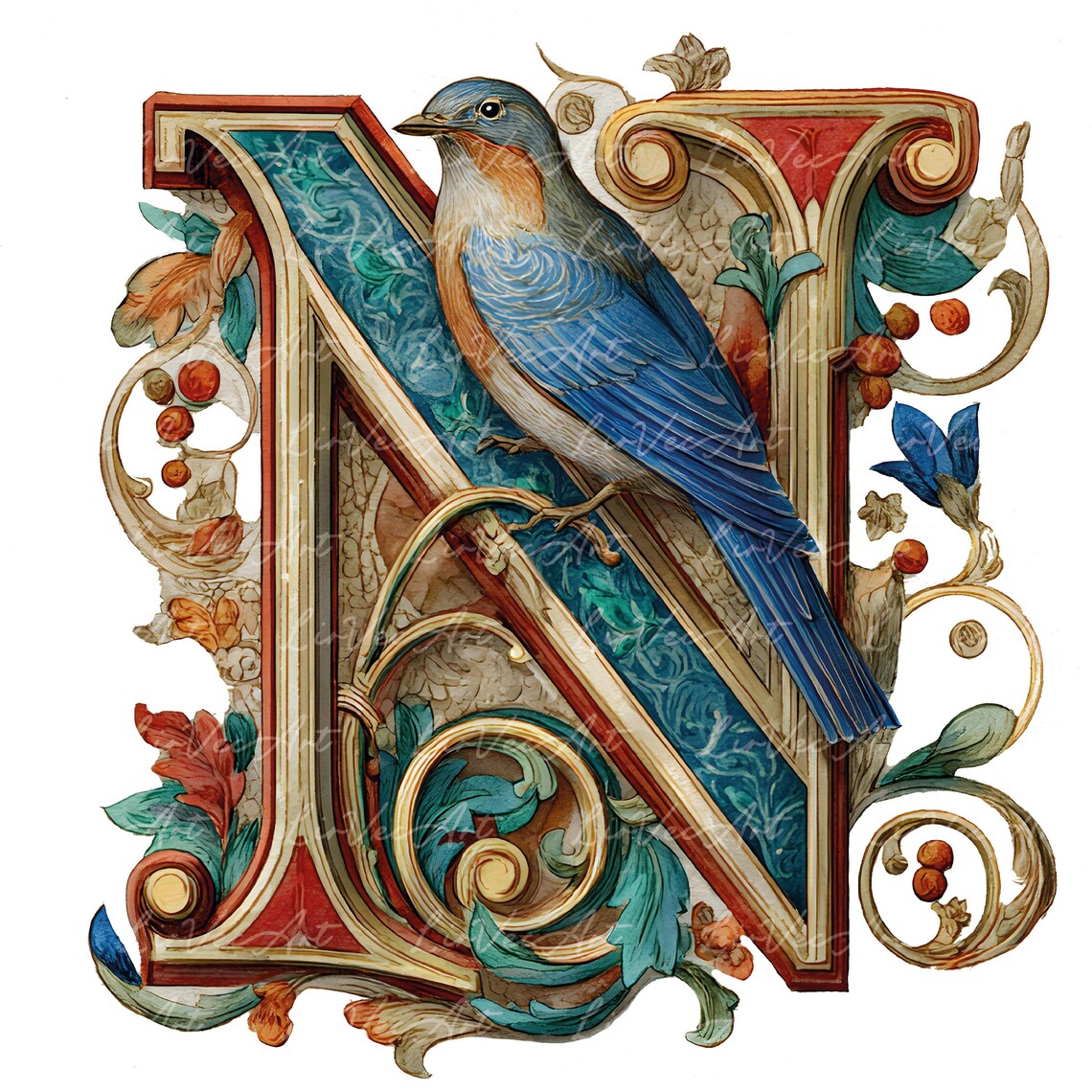 Illuminated Animal Alphabet – 26 Medieval Letters With Animals ...