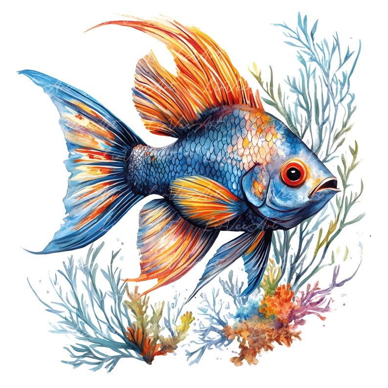 Watercolor Sea Life Clipart Bundle – 23 Ocean Animals, Jellyfish ...