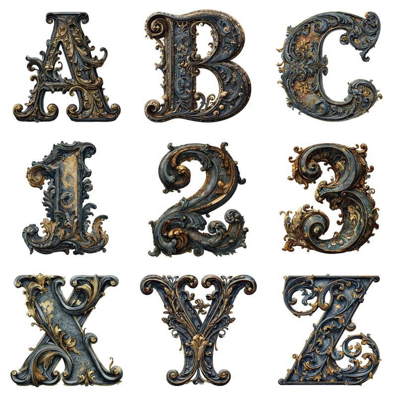 Victorian Alphabet - Etsy
