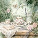 Shabby Chic Tea Set Clipart - 20 Watercolor Vintage Illustrations ...