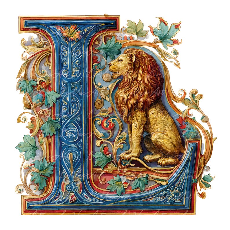 Illuminated Animal Alphabet – 26 Medieval Letters With Animals ...
