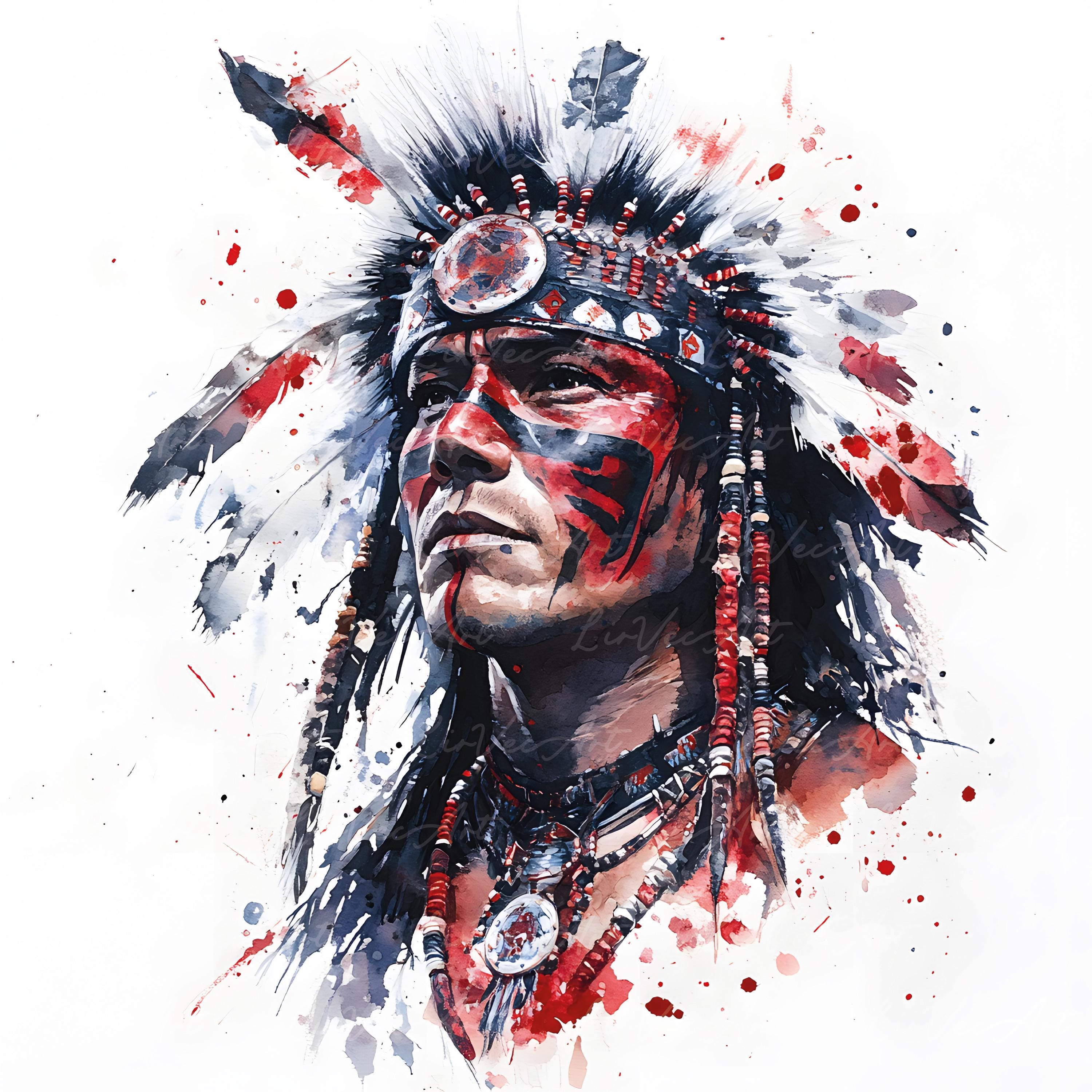 28 Realistic Watercolor Portraits of Native American Chiefs and ...
