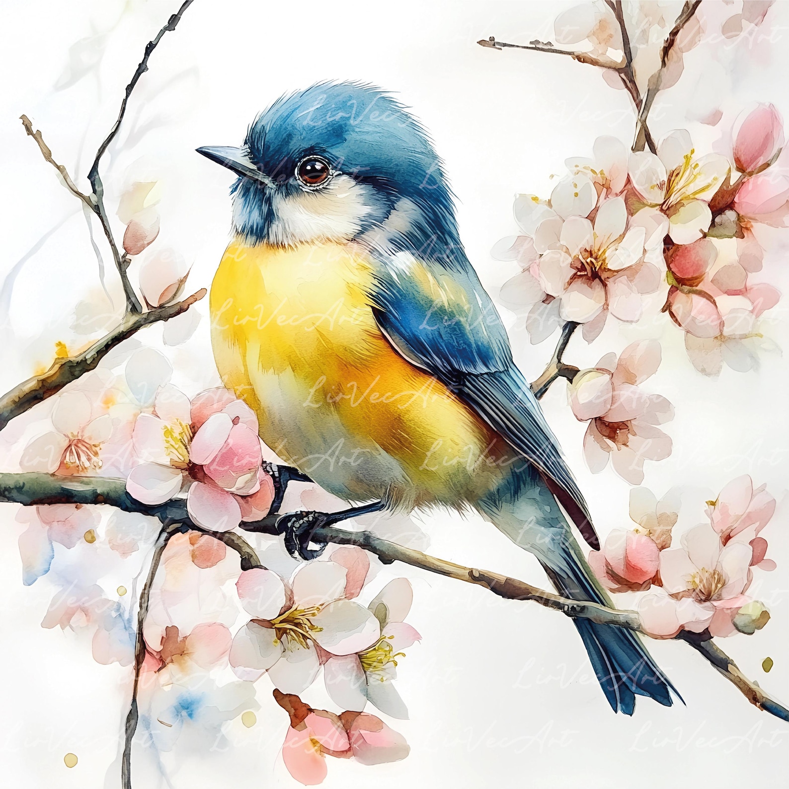Watercolor Birds Clipart Set - 25 High-resolution Illustrations ...