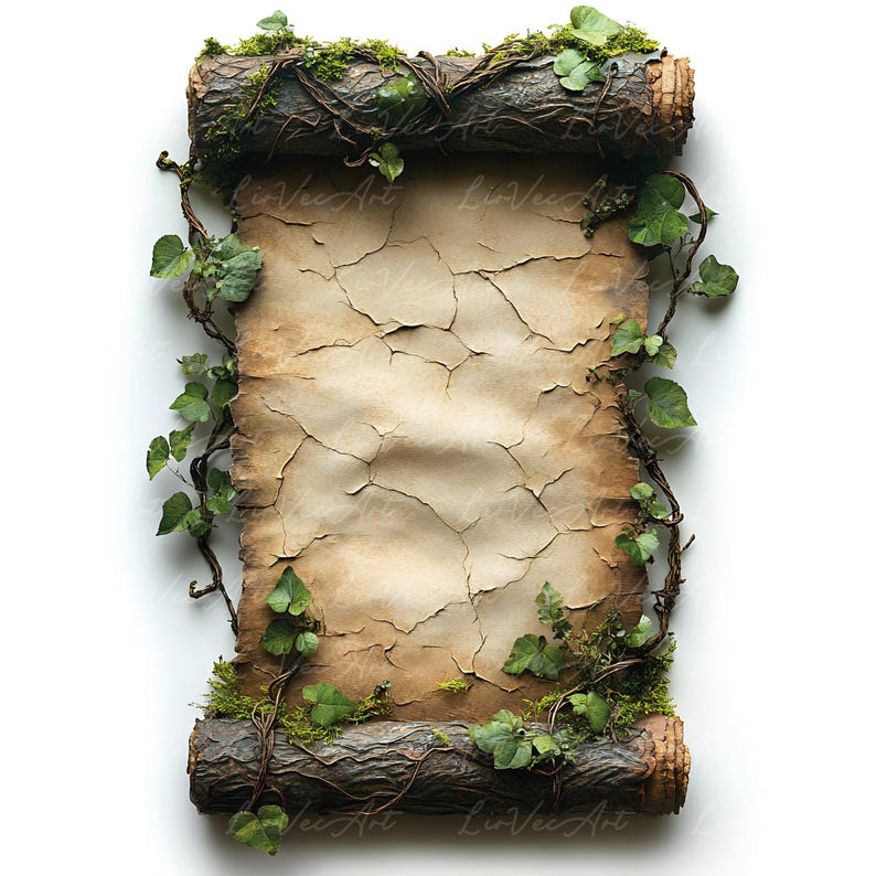 Magical Scroll Clipart Set – 28 Fantasy Vertical Scrolls With Ornate ...