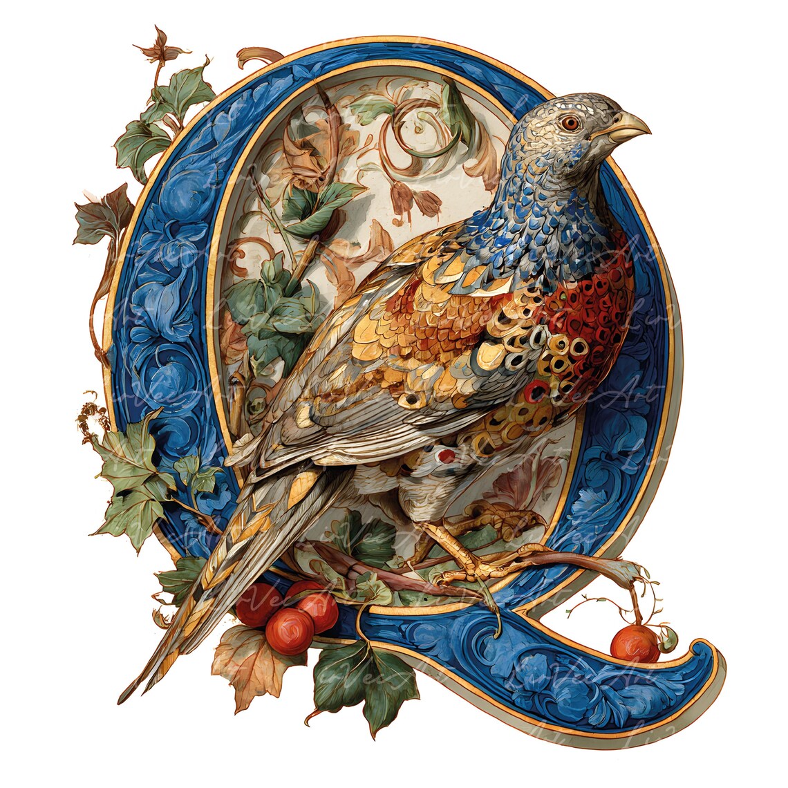 Illuminated Animal Alphabet – 26 Medieval Letters With Animals ...