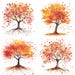 20 Watercolor Trees Clipart – Seasonal Tree Illustrations, Four Seasons ...