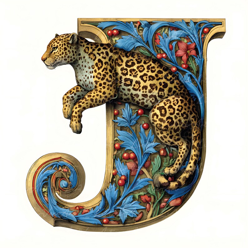 Illuminated Animal Alphabet – 26 Medieval Letters With Animals ...