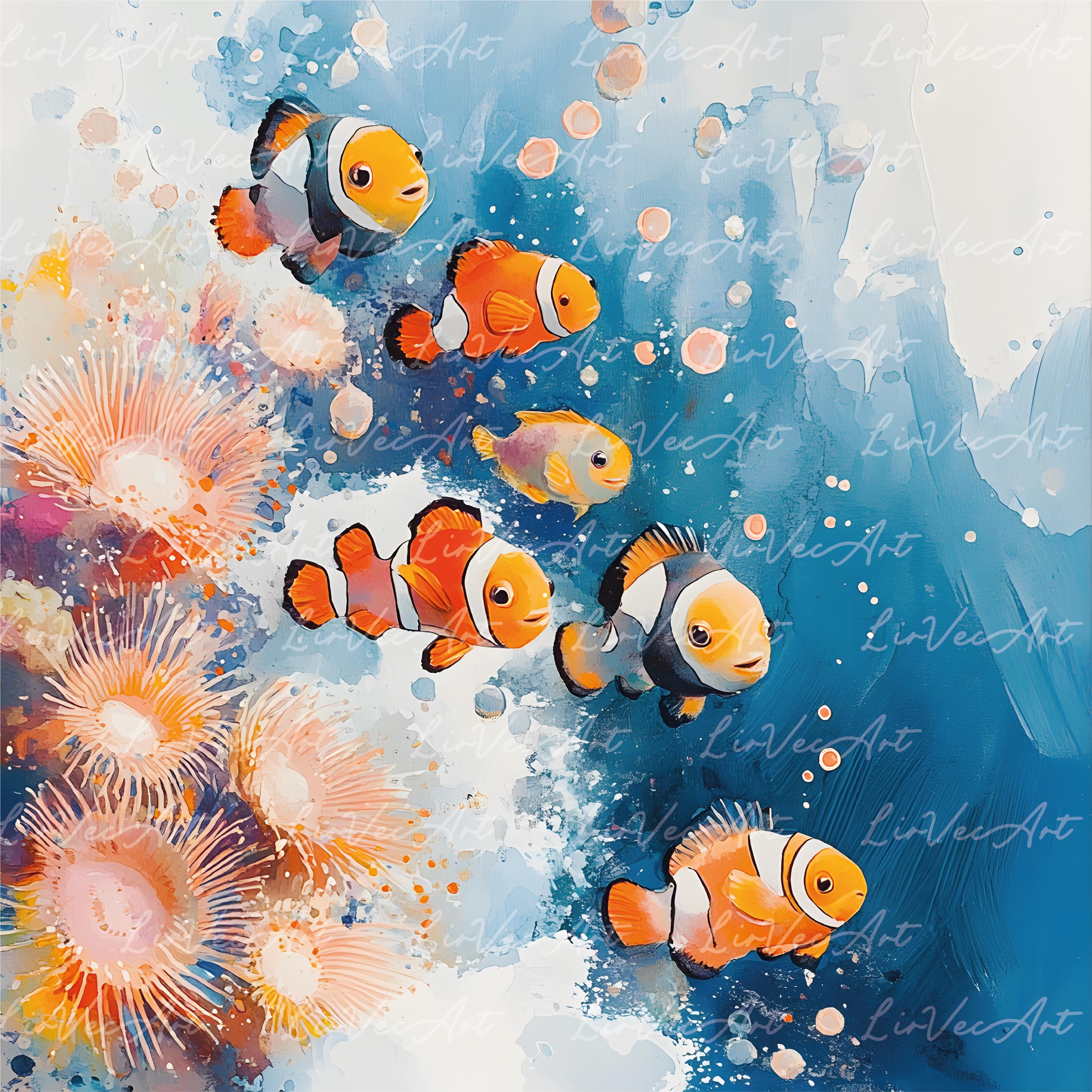 Watercolor Sea Life Clipart Bundle – 23 Ocean Animals, Jellyfish ...