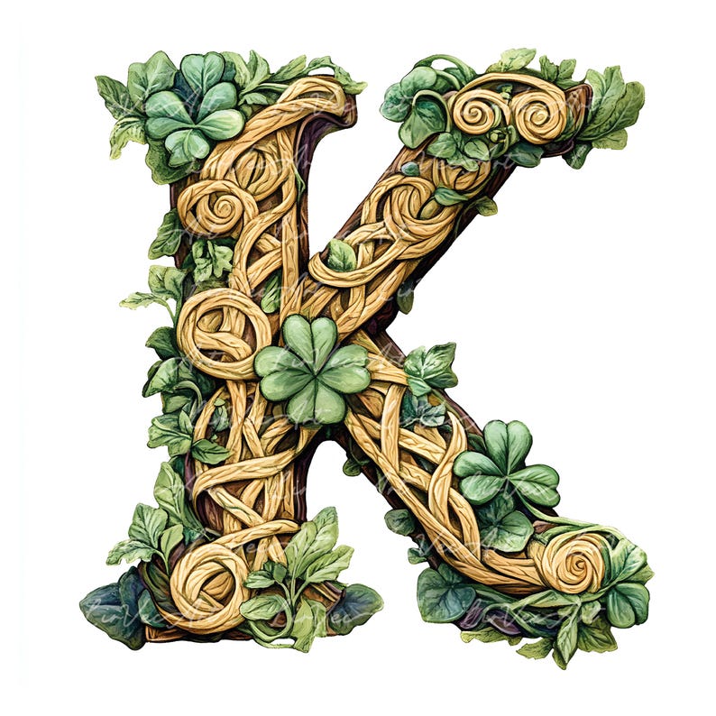 Celtic Alphabet Clipart Set – 36 Decorative Letters and Numbers ...