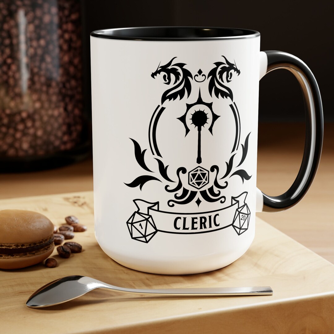 Cleric Dnd Mug 15oz, Funny Gift for Dnd Players Coffee Mug, Dungeon and ...