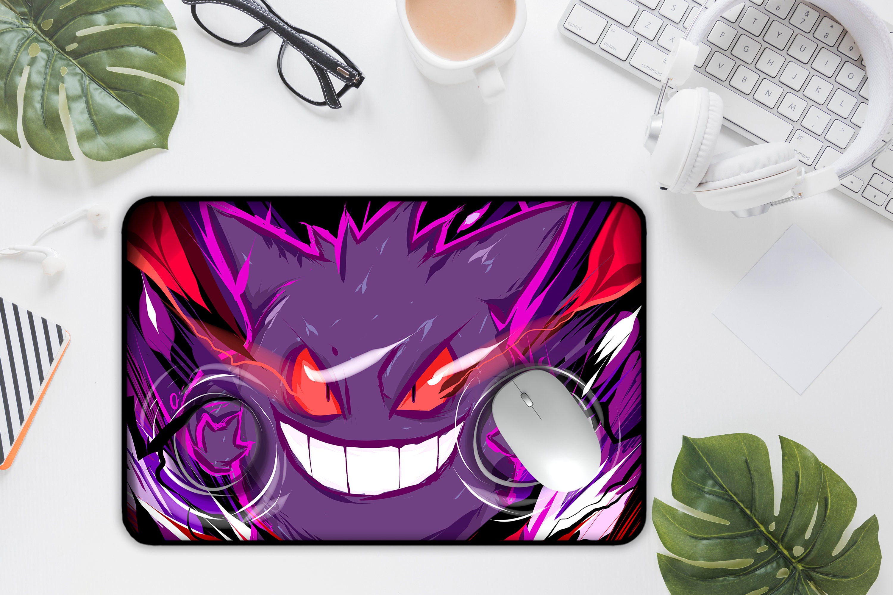 Gengar Gaming Desk Mat Anime Desk Pad Mousepad XL Extra Large Mouse Pad ...
