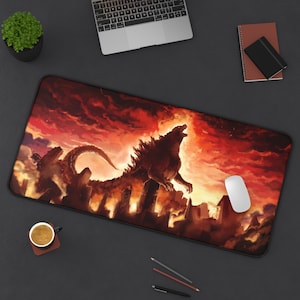 Godzilla Desk Mat XXL Desk Pad, Sci-fi Extra Large Mouse Pad Gaming ...