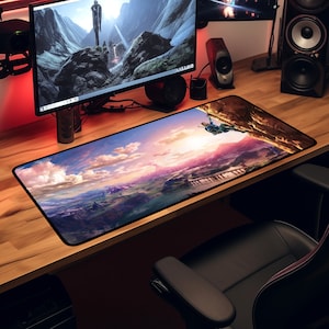 Zelda Desk Mat, Gaming Keyboard Mat Pad, Zelda Gaming Mouse Mat ...
