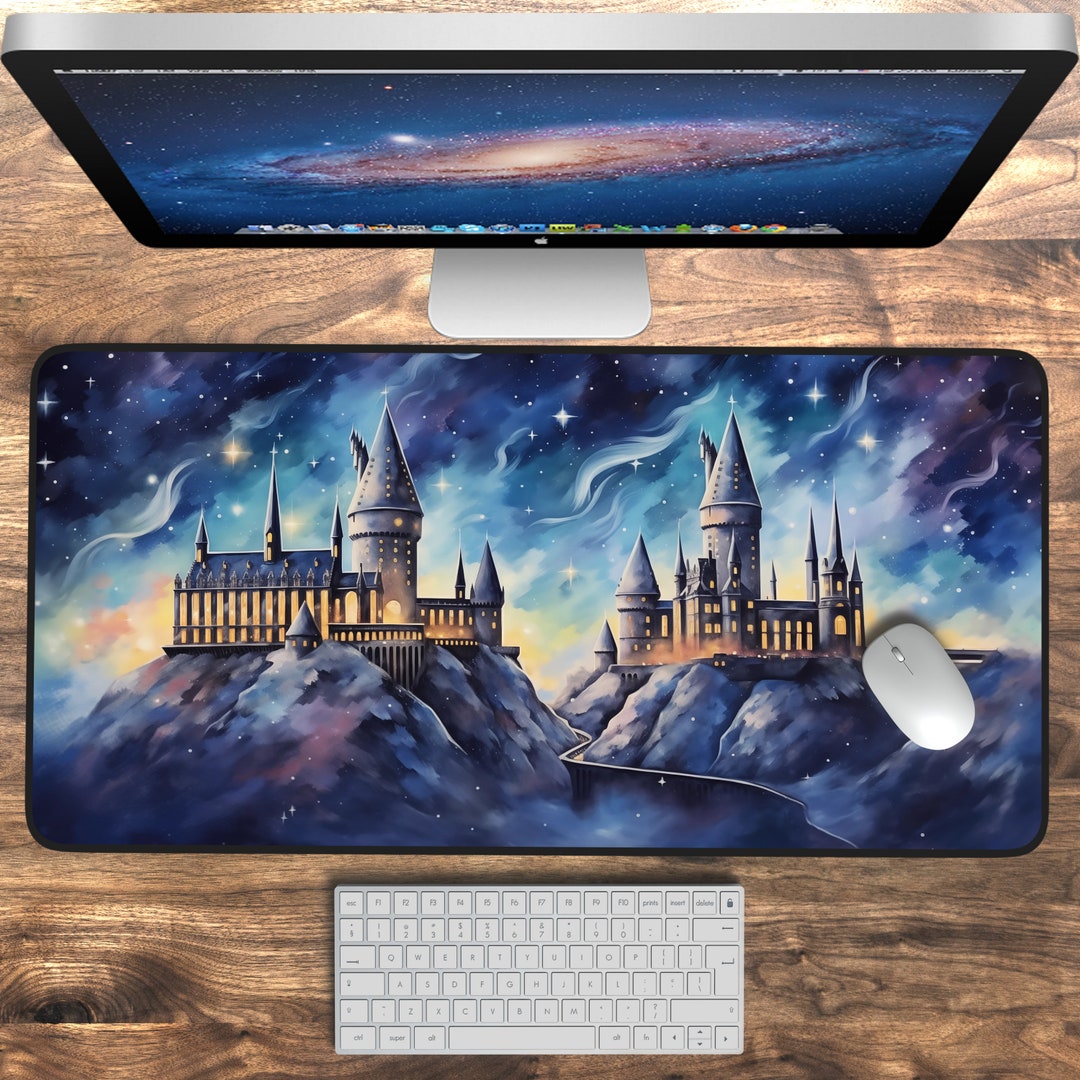 Wizard School Desk Mat Fantasy Castle Mousepad Aesthetic Deskmat XL ...
