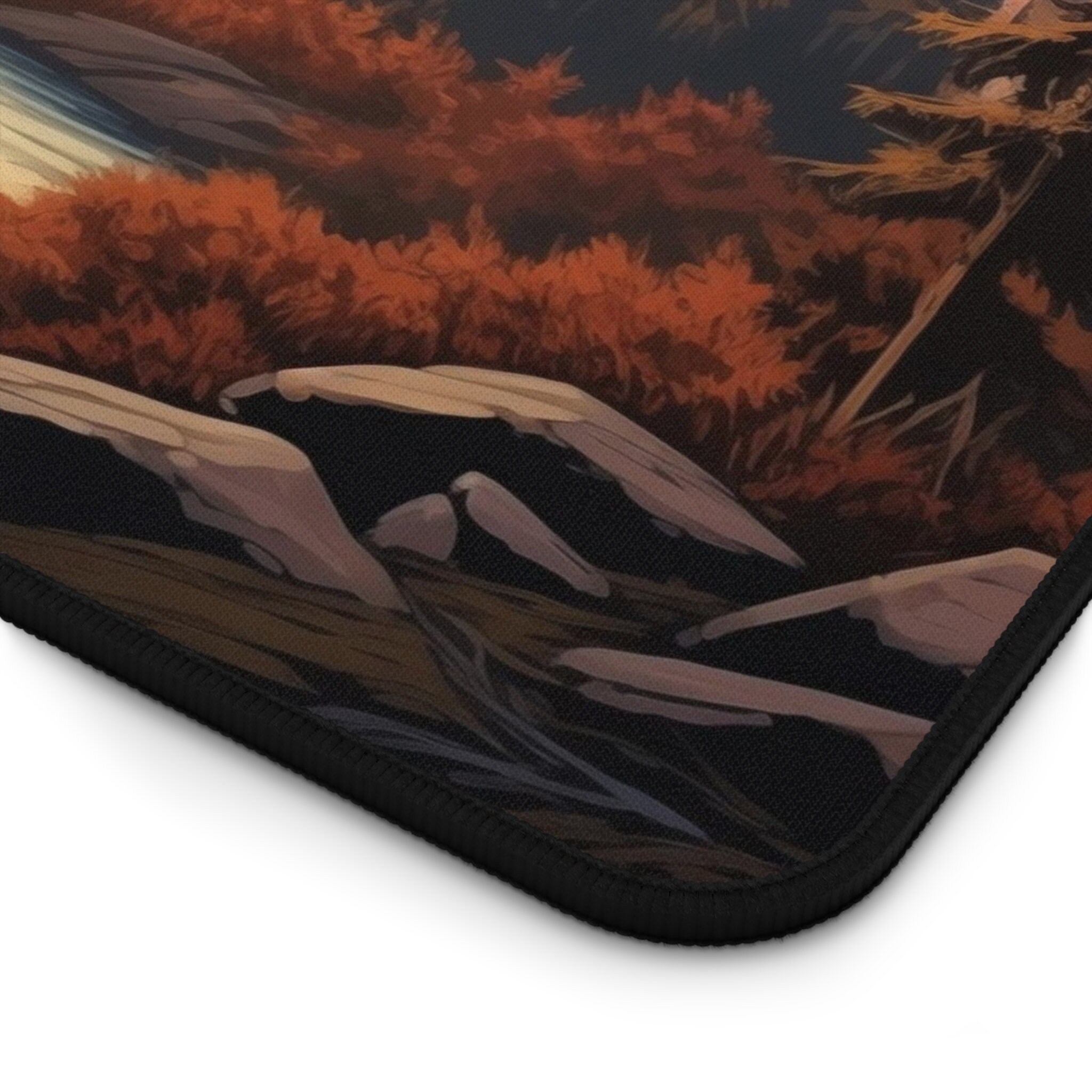 Mountain Desk Mat, Gaming Mouse Pad, River Forest Large Mousepad ...