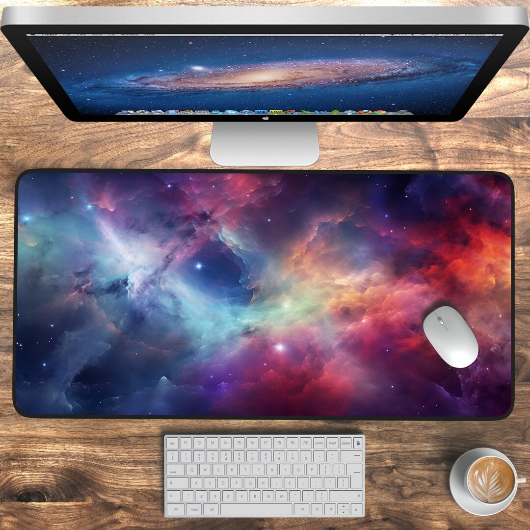 Deep Space Nebula Desk Mat Gaming Mouse Pad Keyboard Pad Xl Custom ...