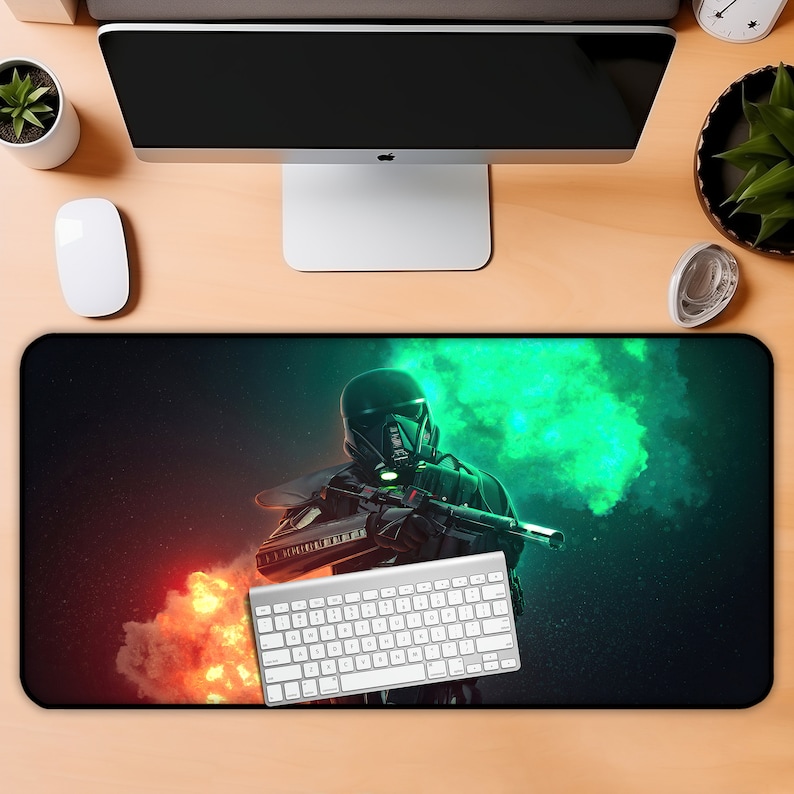Stormtrooper Desk Mat, Sci-fi Extra Large Mouse Pad, Mouse Mat, Desk ...