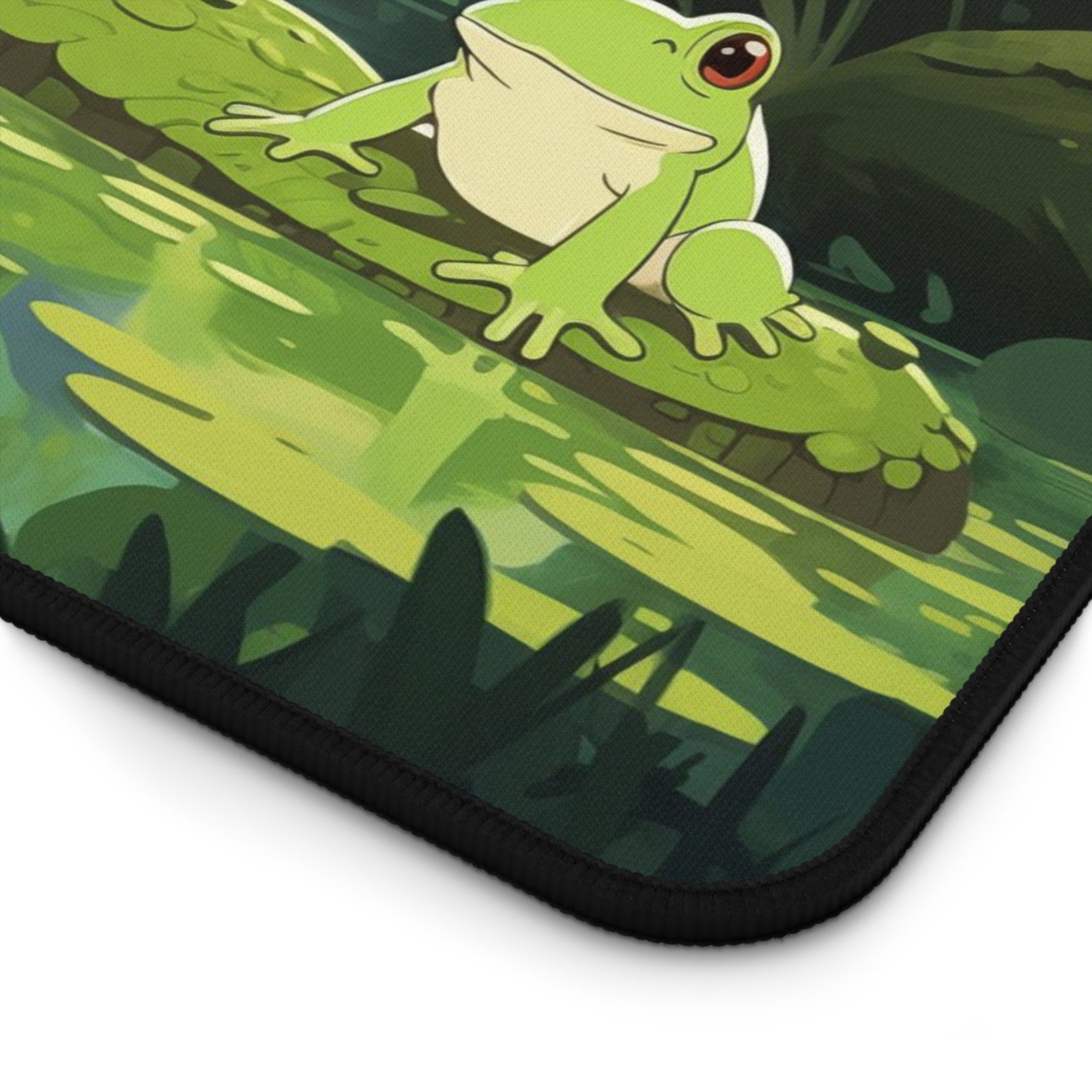 Lofi Desk Mat, Cute Frog Deskpad, Kawaii Gaming Mouse Pad, Lily Pad ...