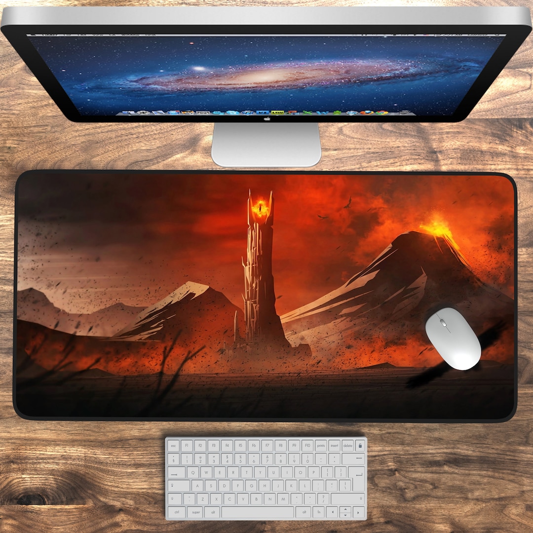 Mordor Desk Mat Eye of Sauron LOTR Gift Mouse Pad Fantasy Home Decor ...