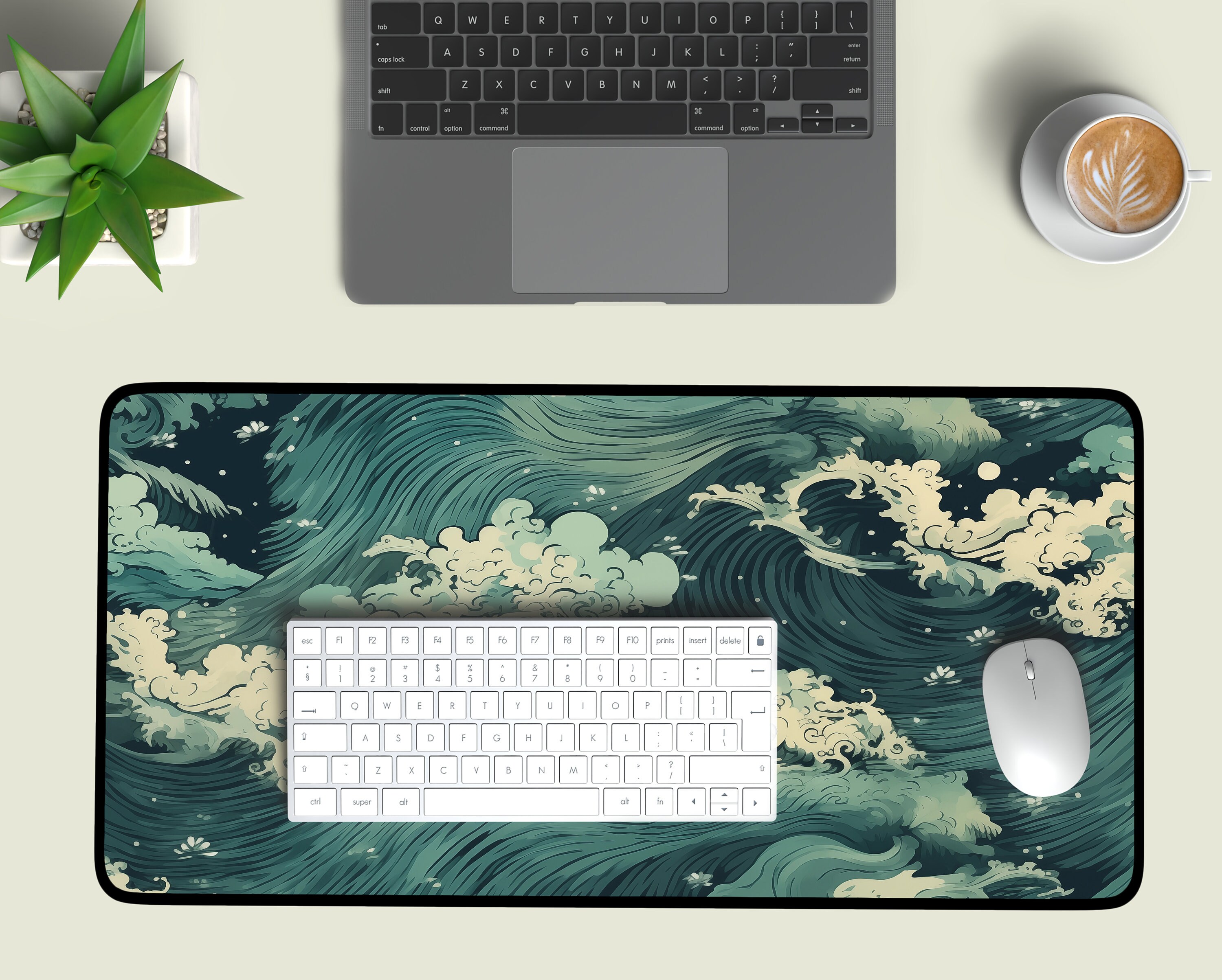 Japanese Ukiyo-e Desk Mat, Japanese Art Workspace Office Decor, Large ...
