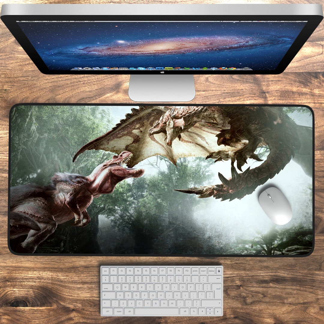 Monster Hunter World Mouse Pad, Gamer Gift for Him Deskpad MHW Gaming ...