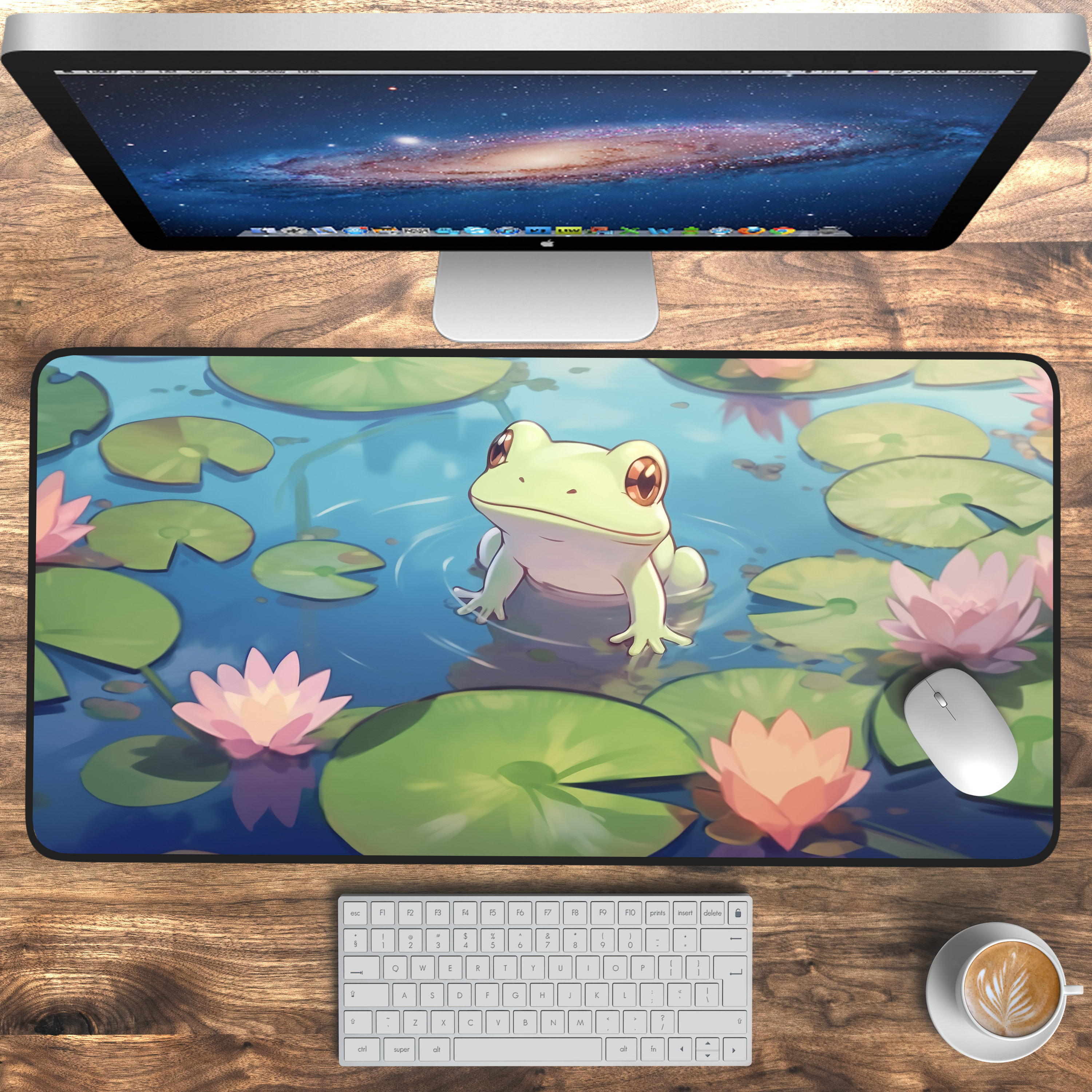 Lofi Desk Mat, Cute Frog Deskpad, Cute Desk Accessories, Kawaii Gaming ...