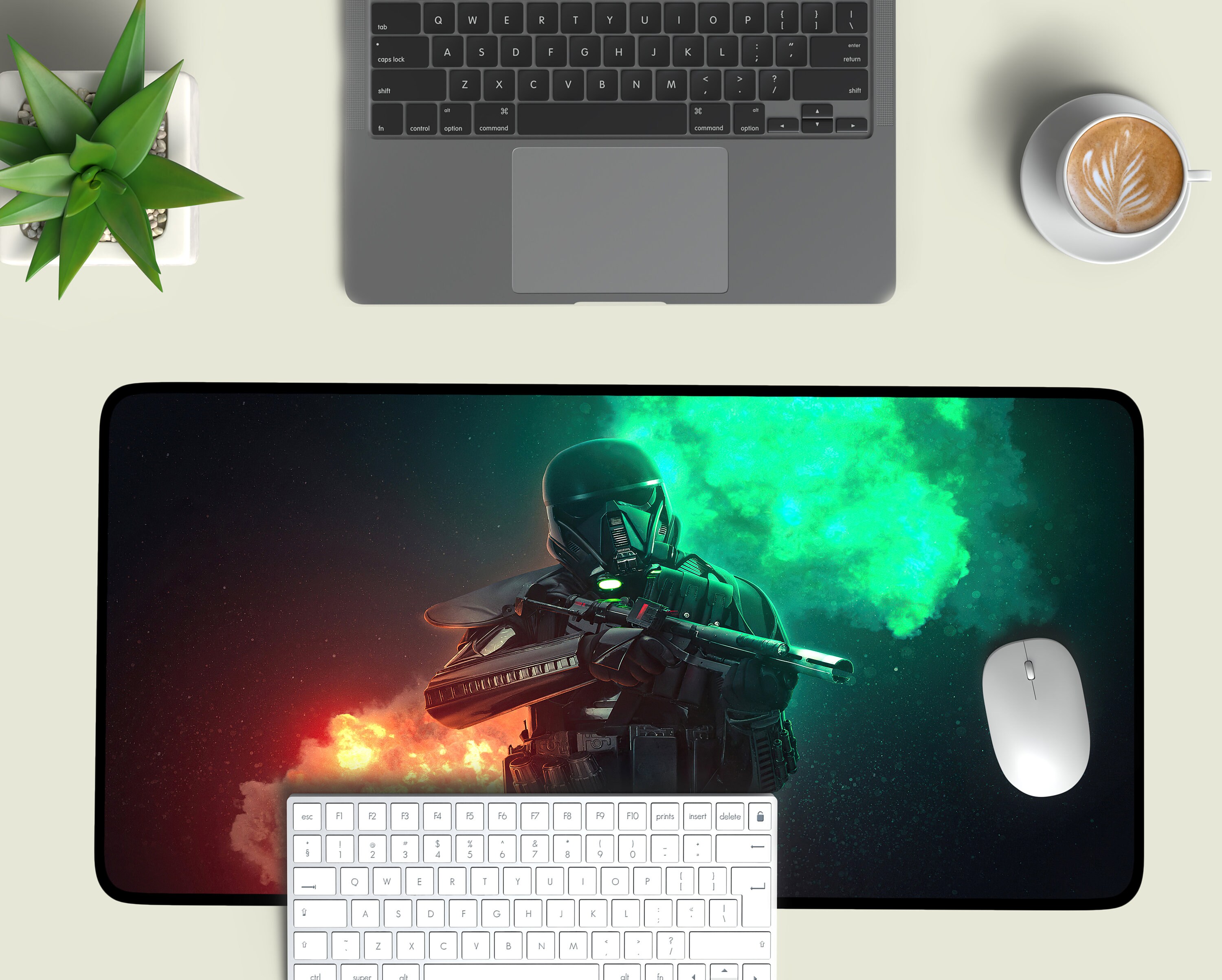 Stormtrooper Desk Mat, Sci-fi Extra Large Mouse Pad, Mouse Mat, Desk ...