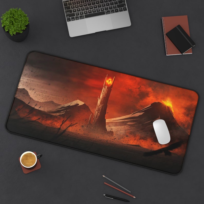 Mordor Desk Mat Eye of Sauron LOTR Gift Mouse Pad Fantasy Home Decor ...