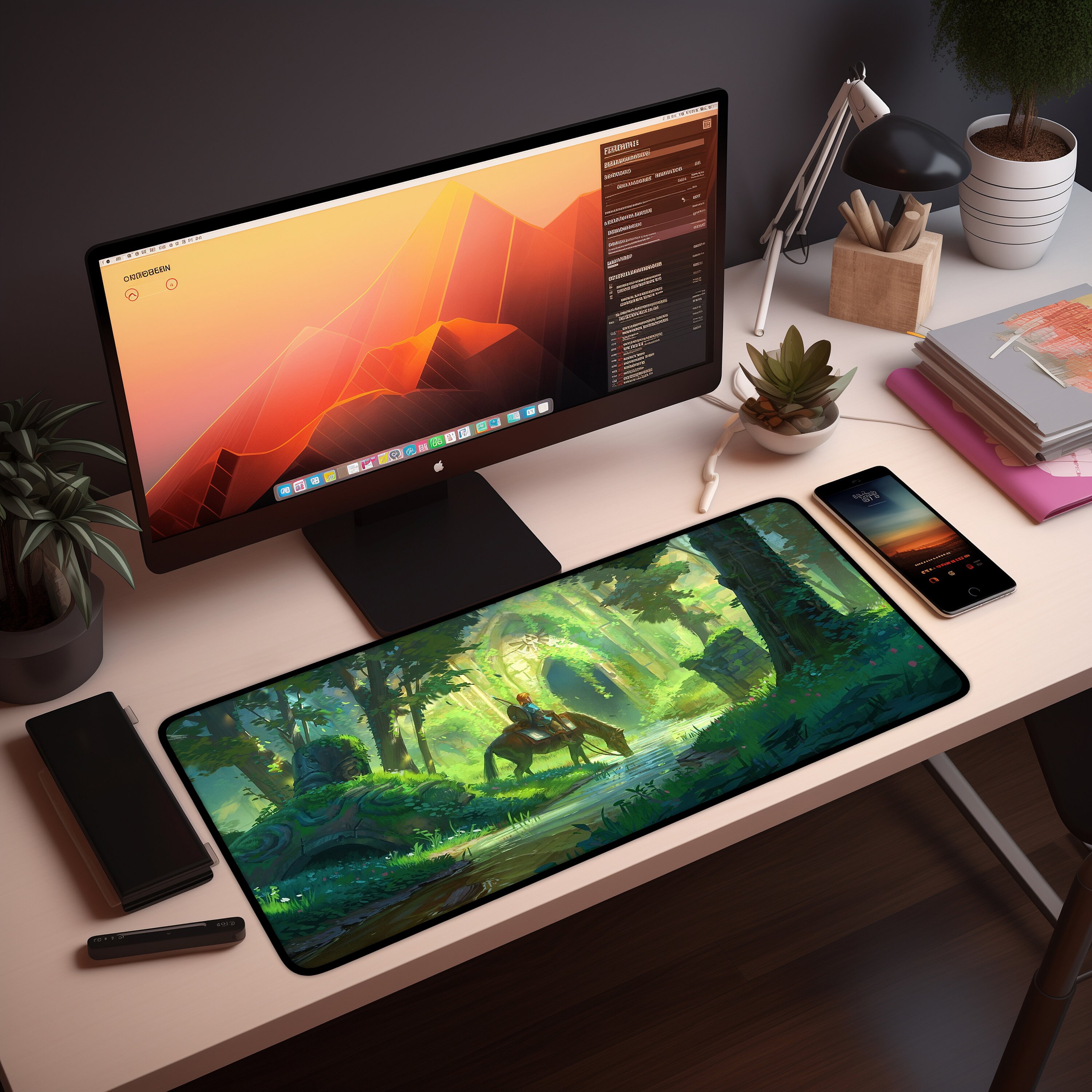 Zelda Desk Mat, Gaming Mouse Mat, Mousepad, Large Mouse Mat, Zelda ...