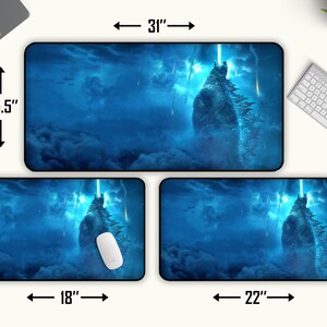 Godzilla Desk Mat Sci-fi Extra Large Mouse Pad Gaming, XXL Desk Pad ...