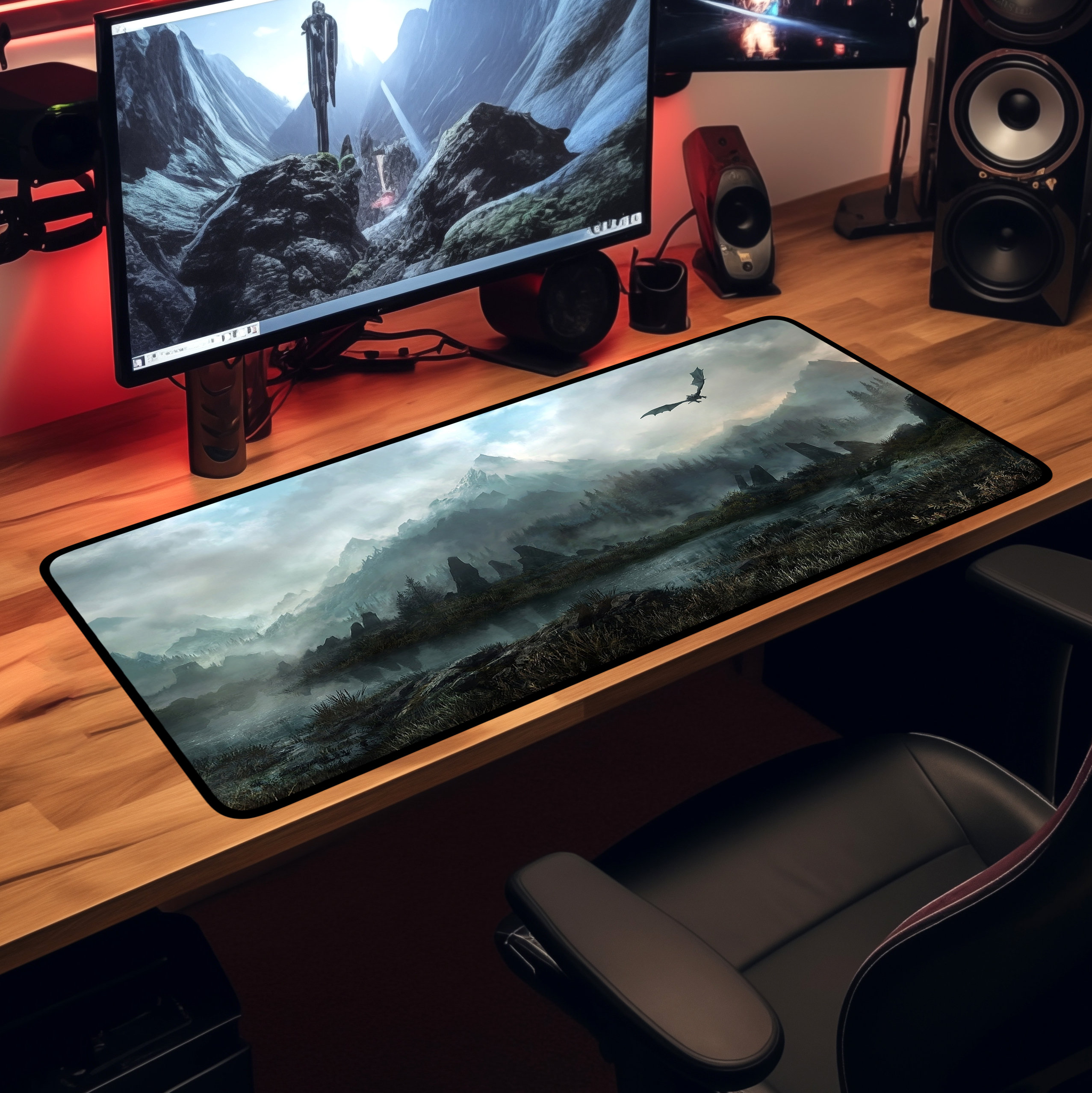 Skyrim Desk Mat Game Anime Mouse Pad, the Elder Scrolls Desk Pad ...
