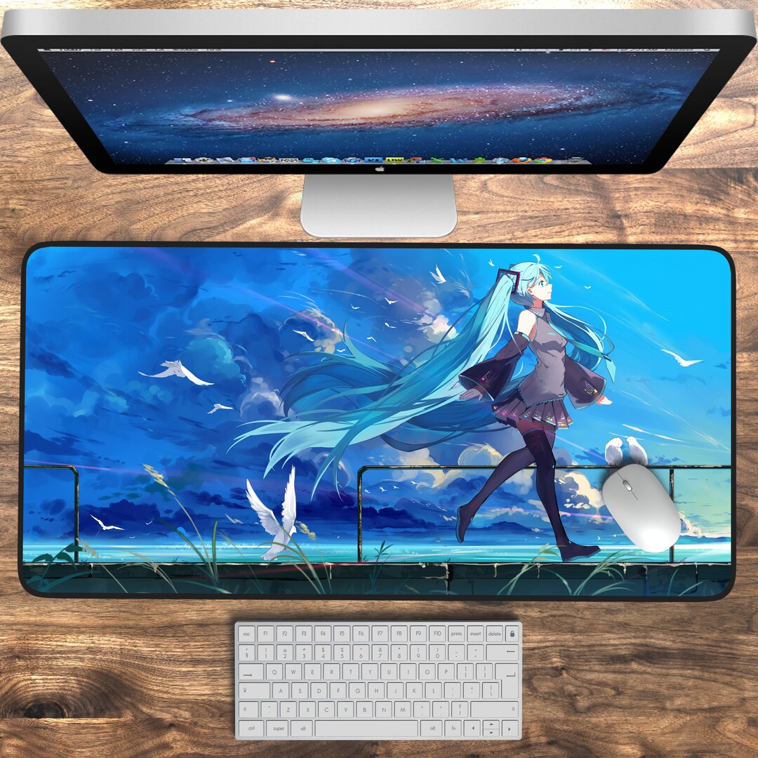 Hatsune Miku Mousepad Anime Desk Mat XL Gaming Mousemat - Etsy