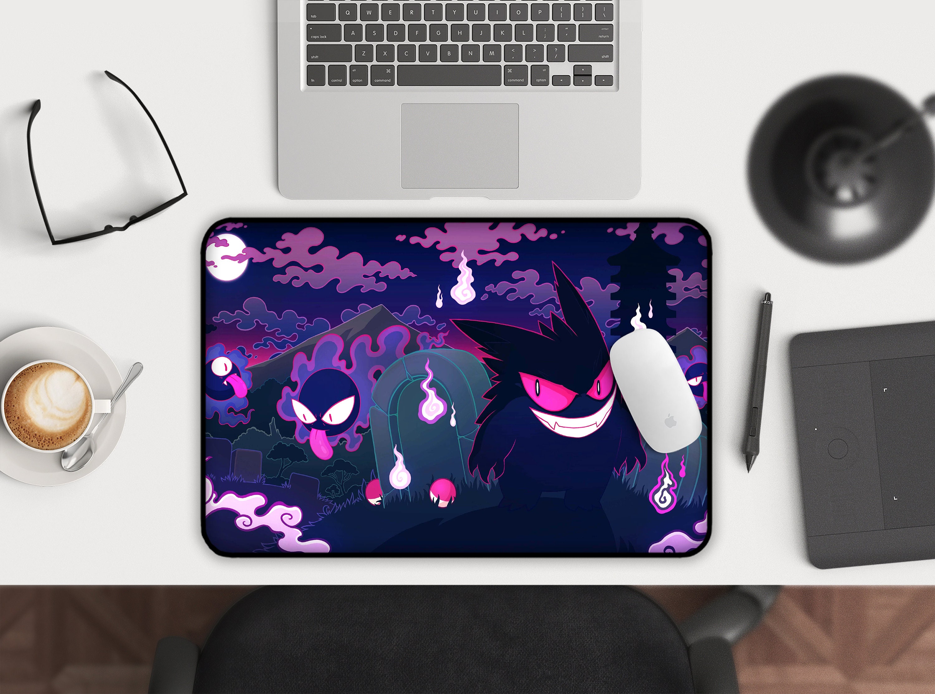 Gengar Desk Mat Anime Desk Pad Gaming Mousepad XL Extra Large Mouse Pad ...