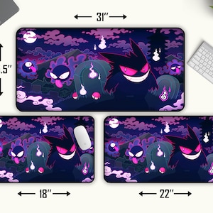 Gengar Desk Mat Anime Desk Pad Gaming Mousepad XL Extra Large Mouse Pad ...