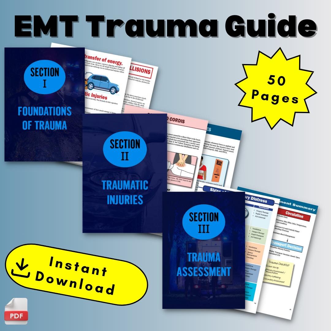 The Ultimate NREMT Trauma Study Guide - Etsy