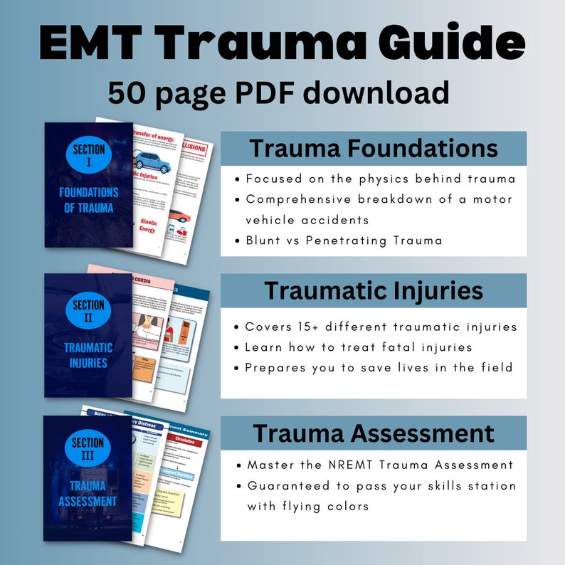 The Ultimate NREMT Trauma Study Guide - Etsy