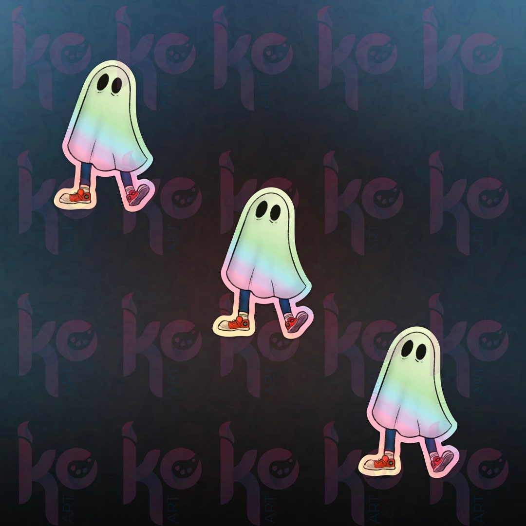 Ghost Boi Holographic Sticker - Etsy