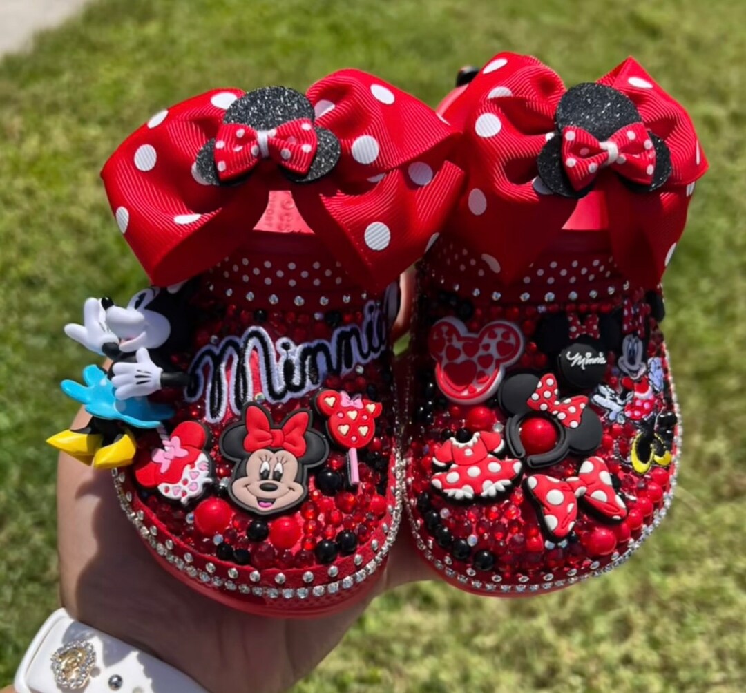 Minnie Mouse Crocs - Etsy
