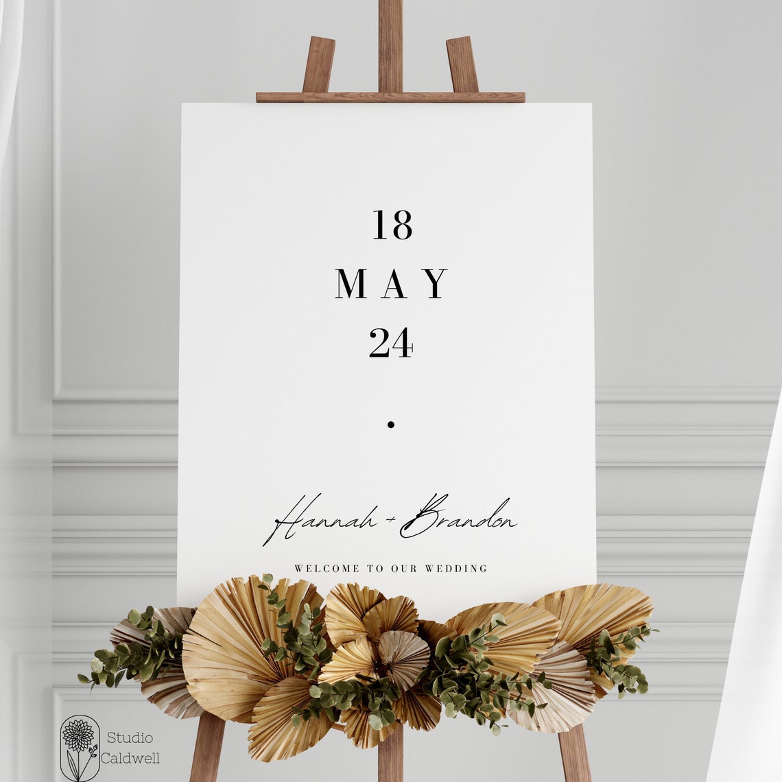 Simple Wedding Welcome Sign Minimalist Wedding Welcome Sign Modern ...