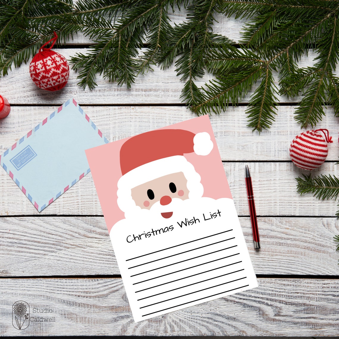 Christmas Wish List Christmas Letter Printable Wish List to Santa Kids ...
