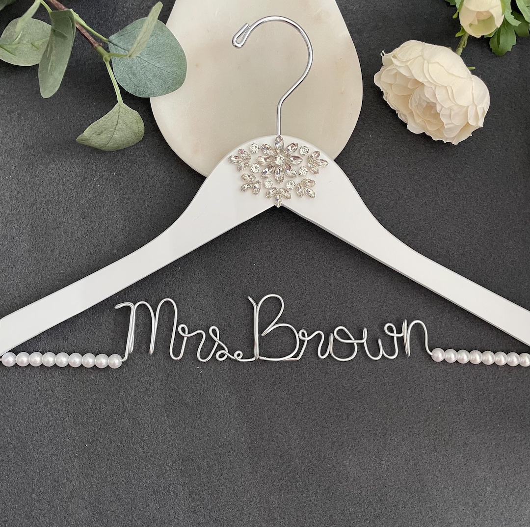 Personalised Wedding Hanger, Personalised Hanger, Wedding Dress Hanger ...