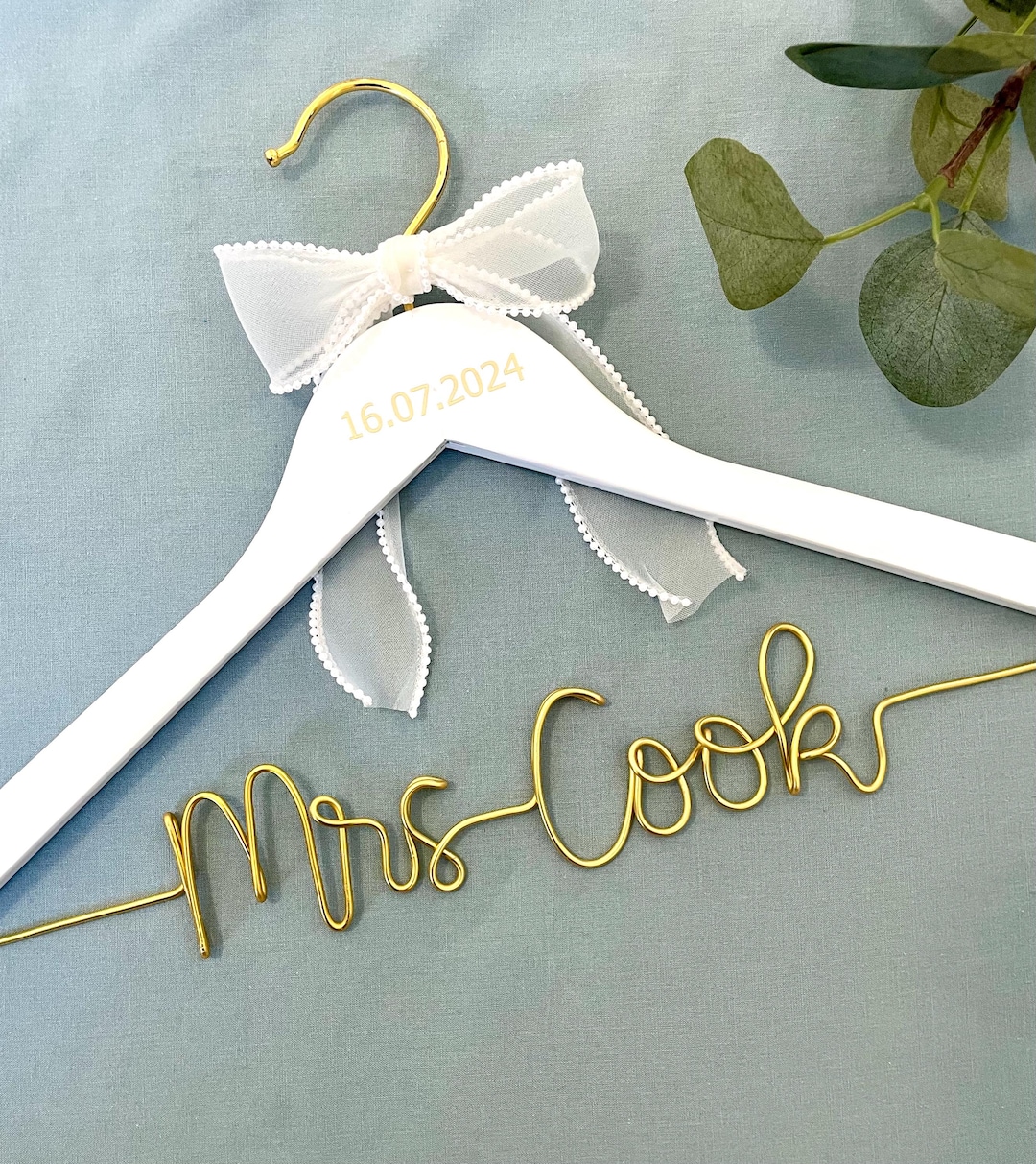 Personalised Wedding Hanger, Personalised Hanger, Wedding Dress Hanger ...