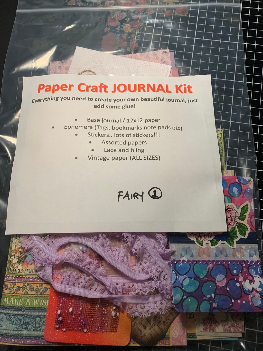 PAPERCRAFT JOURNAL KIT Junk Journal Beginners Ephemera Background ...