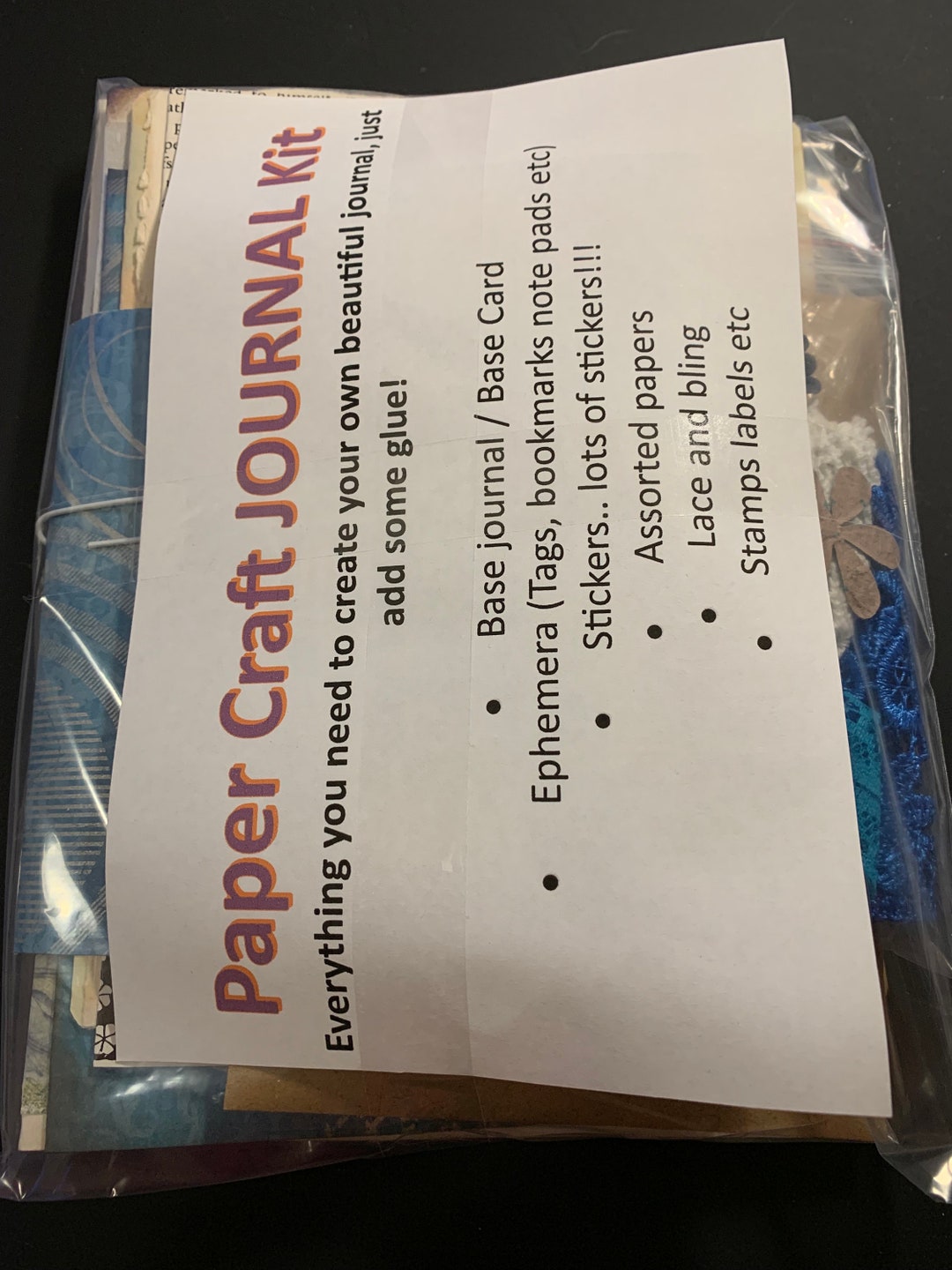 PAPERCRAFT JOURNAL KIT Junk Journal Beginners Ephemera Background ...