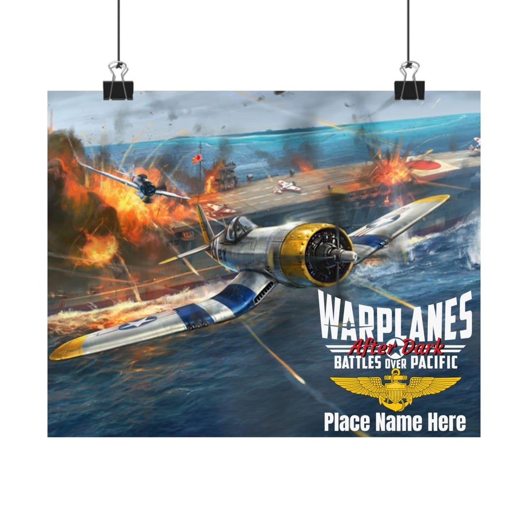 Warplanes After Dark Official Matte Posters, VR Warplane Game Poster ...
