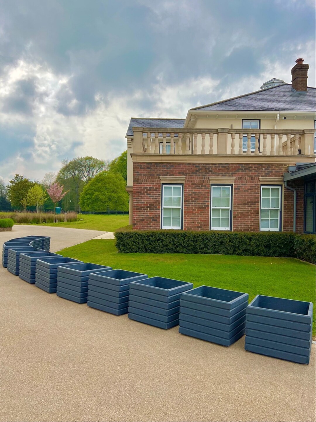 The Cube Chunky Wooden Floating Illusion Square Planter Box Premium Quality Contemporary Plant ...