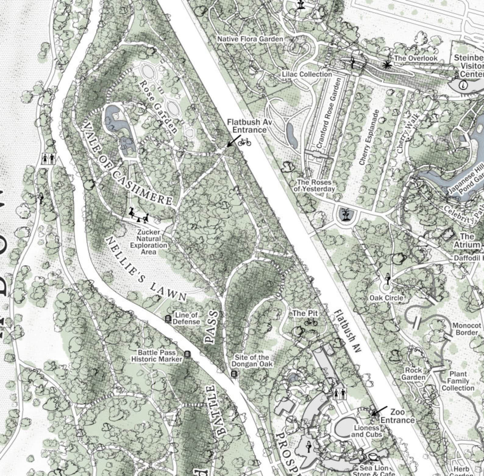 Hand Made Prospect Park Wall Map - Etsy