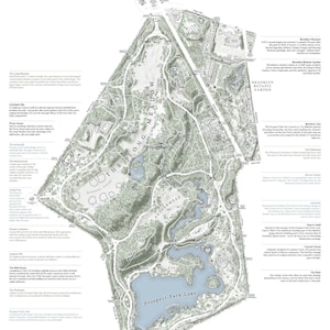 Hand Made Prospect Park Wall Map - Etsy